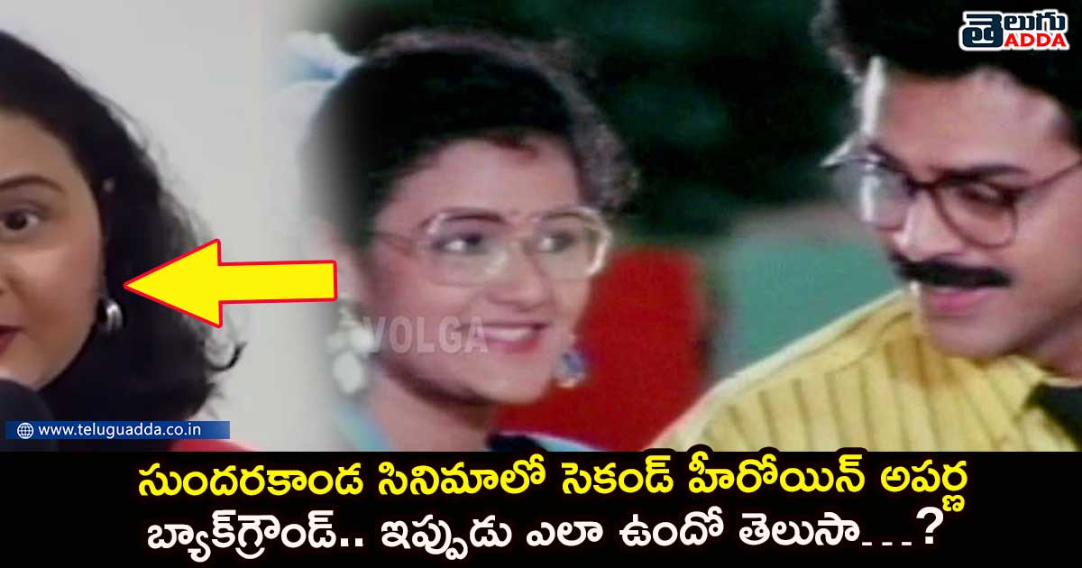 'సుందరకాండ' సినిమాలో వెంకటేష్ సరసన నటించిన రెండో హీరోయిన్ గుర్తుందా ...